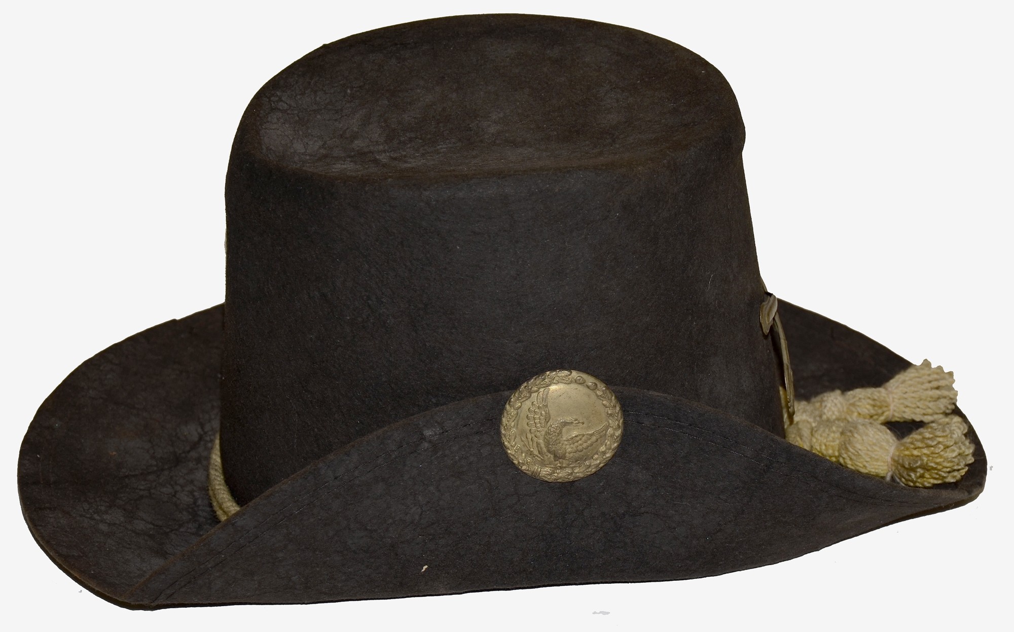 MODEL 1858 ARMY DRESS OR “HARDEE” HAT WITH CAVALRY INSIGNIA — Horse Soldier