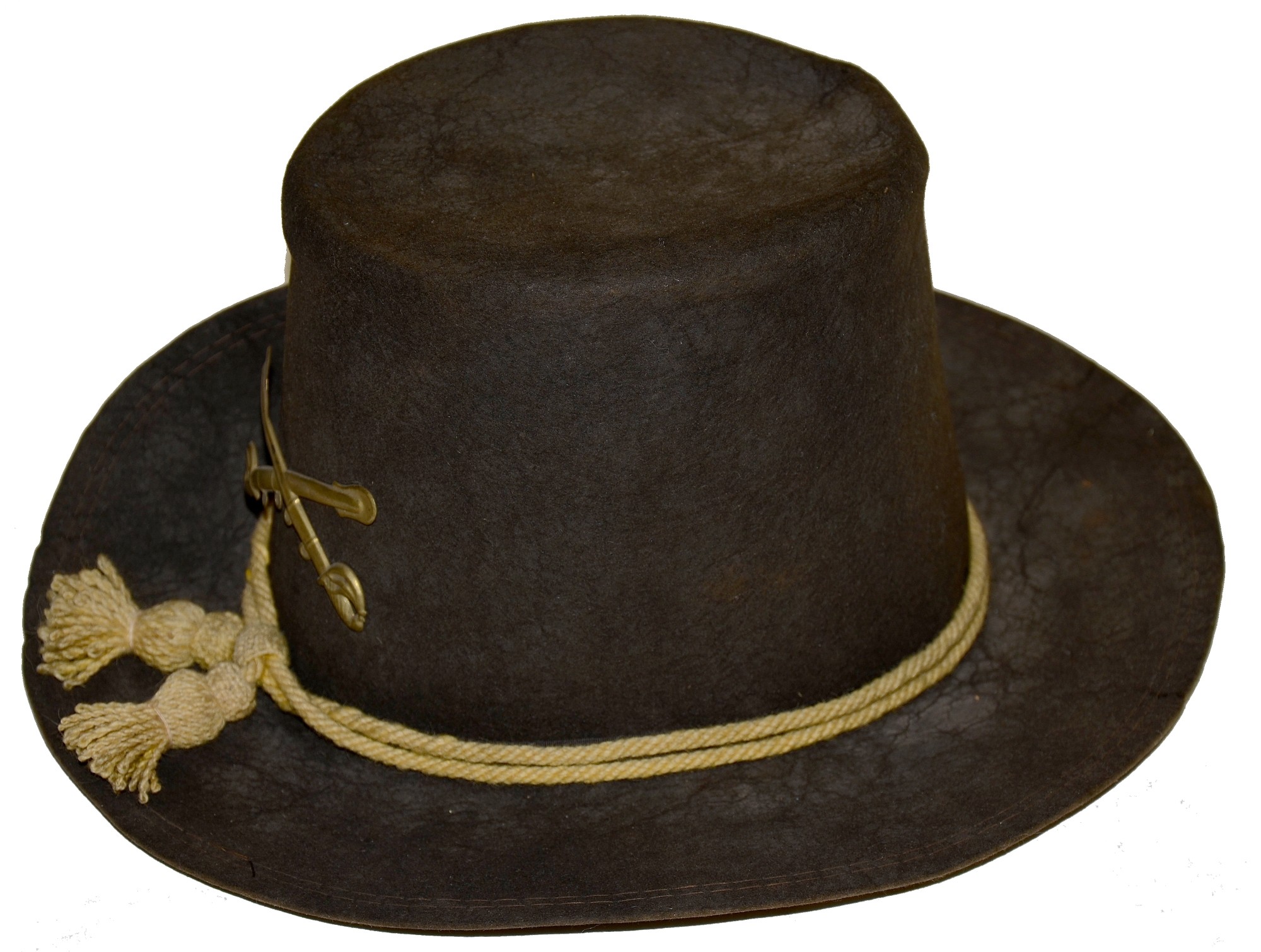 MODEL 1858 ARMY DRESS OR “HARDEE” HAT WITH CAVALRY INSIGNIA — Horse Soldier
