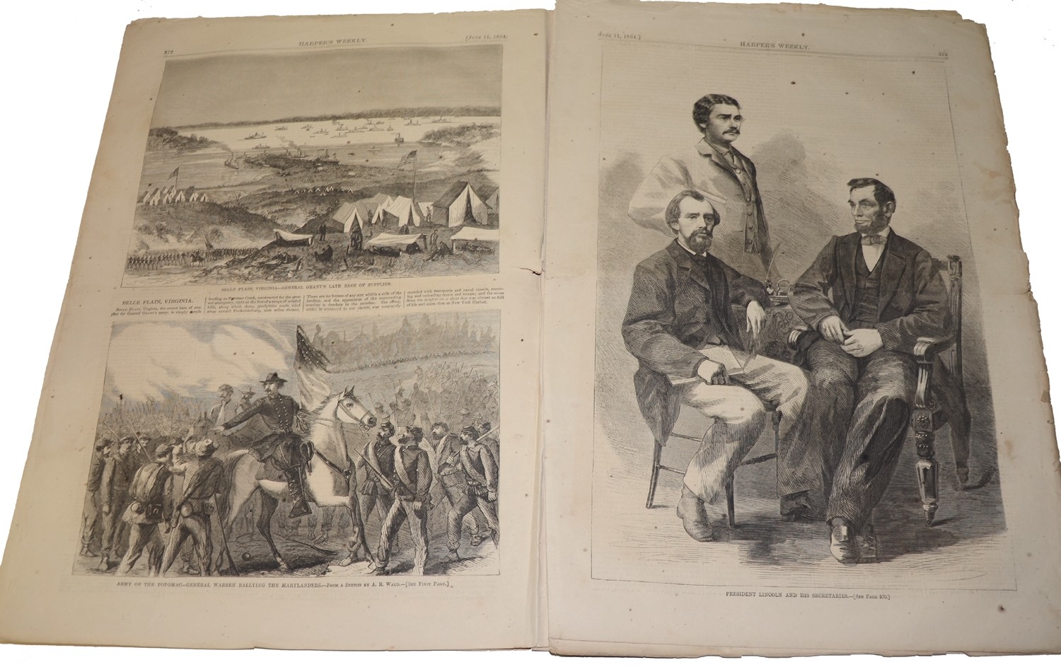 HARPER’S WEEKLY, JUNE 11, 1864 – GRANT’S ’64 OVERLAND CAMPAIGN/ LINCOLN ...