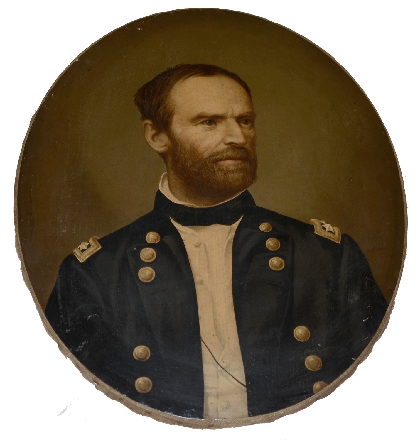 MASS PRODUCED 1865 DATED PORTRAIT OF GENERAL SHERMAN — Horse Soldier