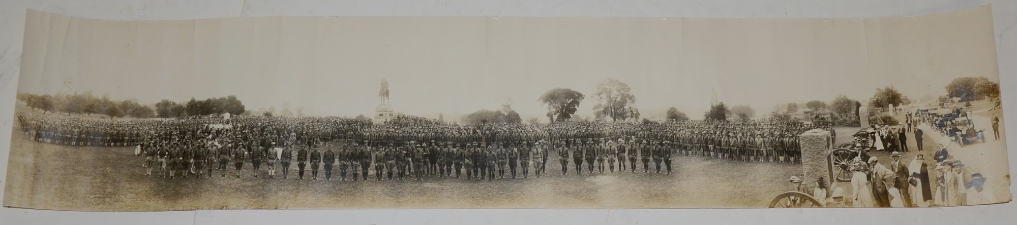 PANORAMIC GETTYSBURG PHOTO, CAMP COLT / CAMP OF INSTRUCTION — Horse Soldier
