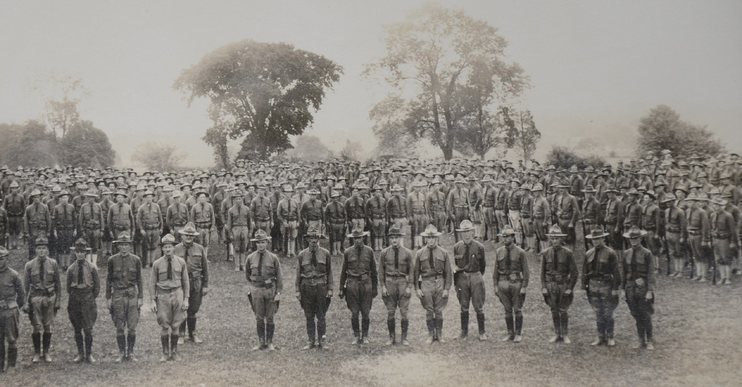 PANORAMIC GETTYSBURG PHOTO, CAMP COLT / CAMP OF INSTRUCTION — Horse Soldier