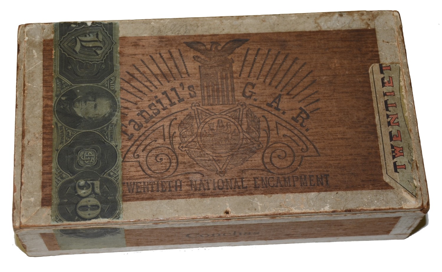 G.A.R. ENCAMPMENT CIGAR BOX, SAN FRANCISCO – 1886 — Horse Soldier