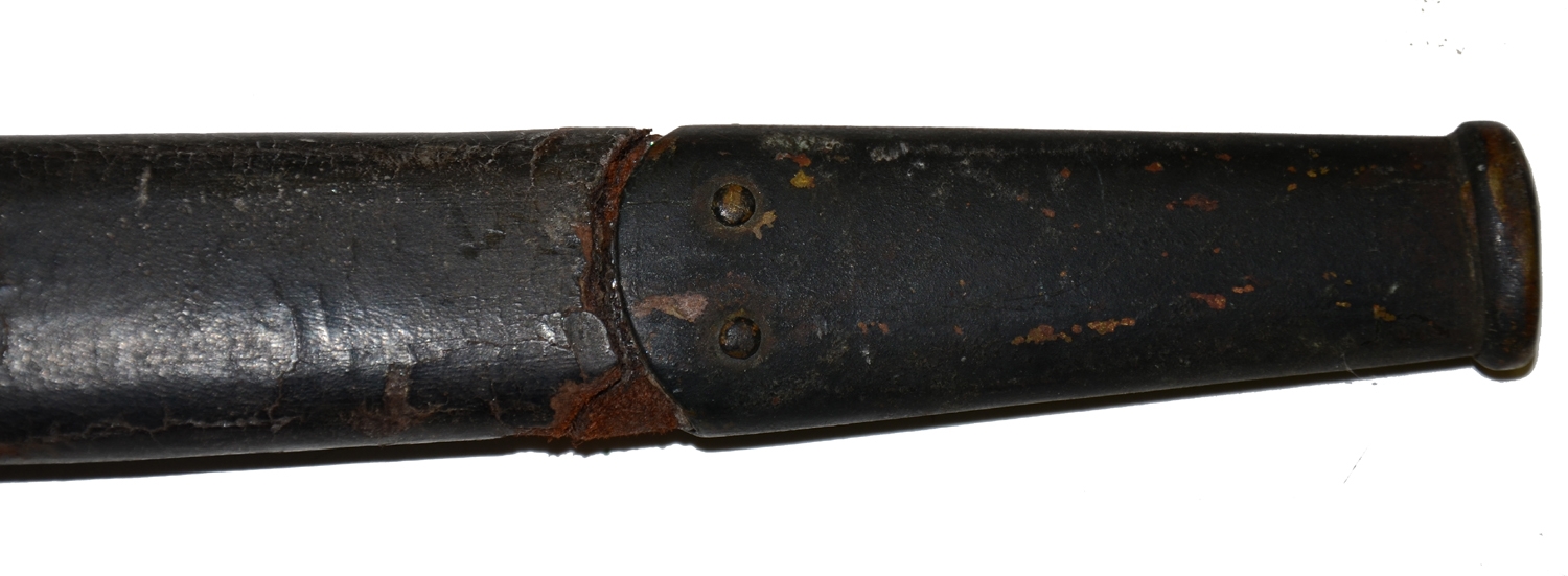 ORIGINAL CIVIL WAR “ZOUAVE” SABER BAYONET WITH LEATHER SCABBARD — Horse ...