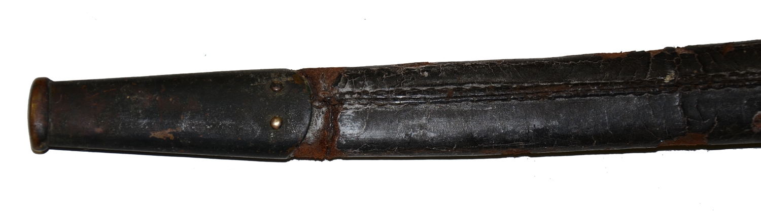 ORIGINAL CIVIL WAR “ZOUAVE” SABER BAYONET WITH LEATHER SCABBARD — Horse ...