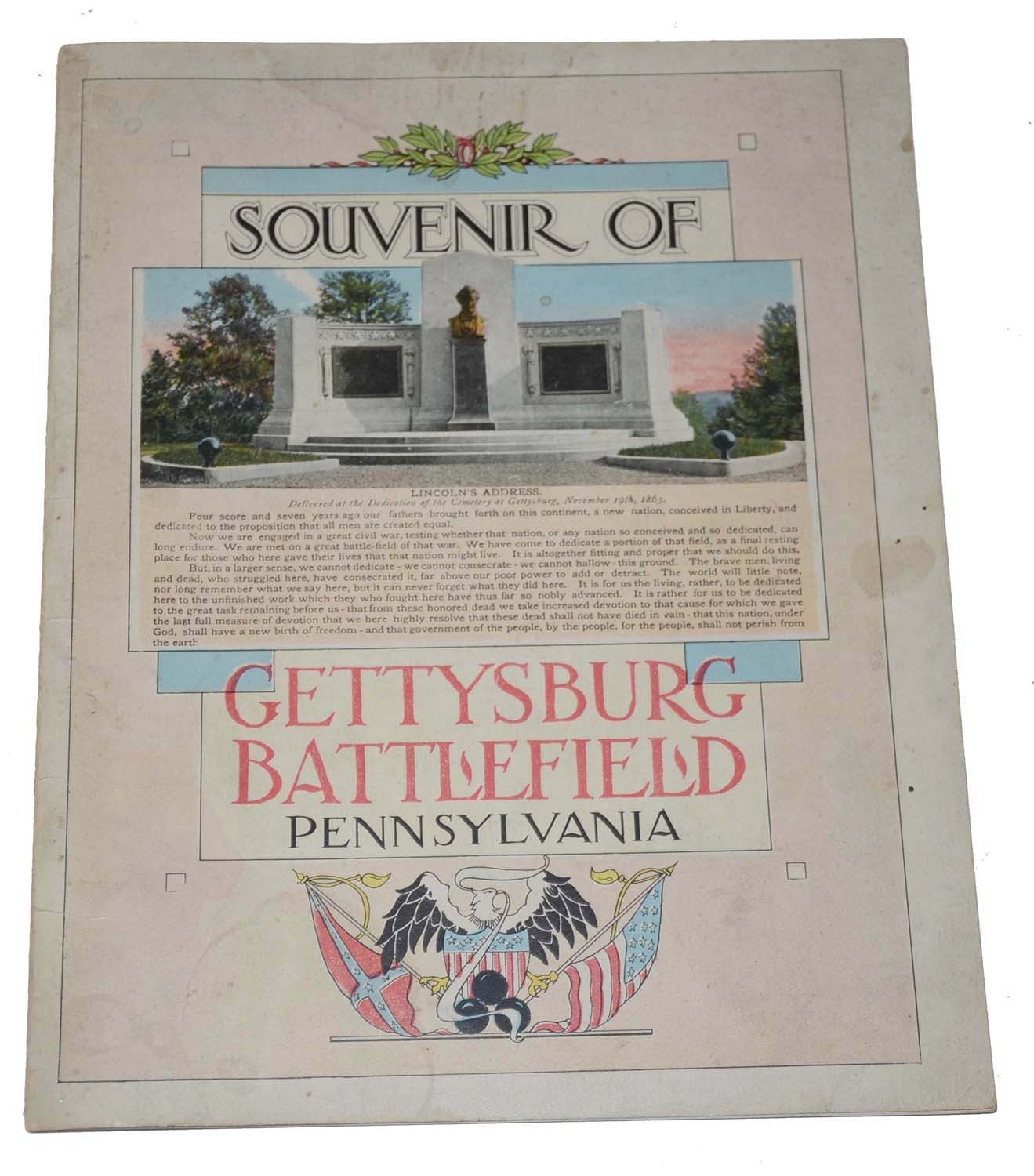 SOUVENIR OF GETTYSBURG BATTLEFIELD BOOKLET — Horse Soldier