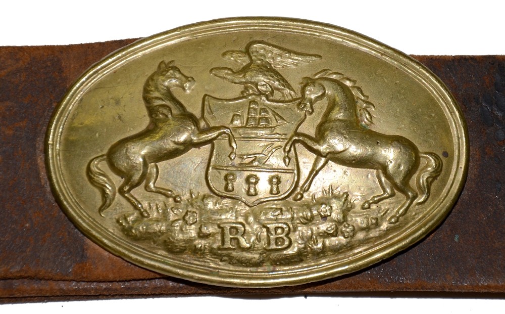 PENNSYLVANIA RESERVE BRIGADE “RB” BUCKLE ON BELT — Horse Soldier