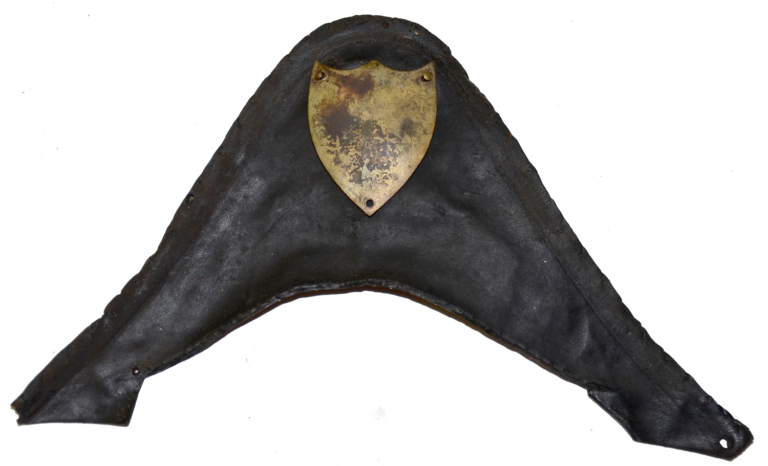 SADDLE SHIELD AND LEATHER RECOVERED AT CITY POINT — Horse Soldier