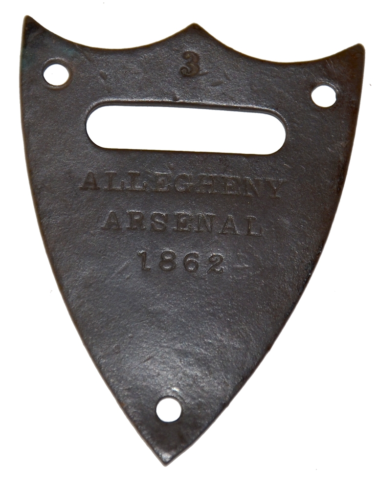 SADDLE SHIELD FROM ALLEGHENY ARSENAL — Horse Soldier