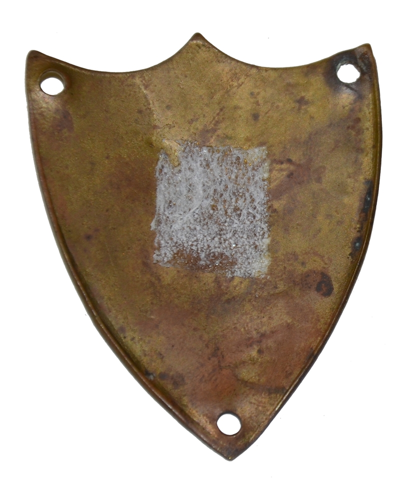 SADDLE SHIELD RECOVERED AT CITY POINT — Horse Soldier