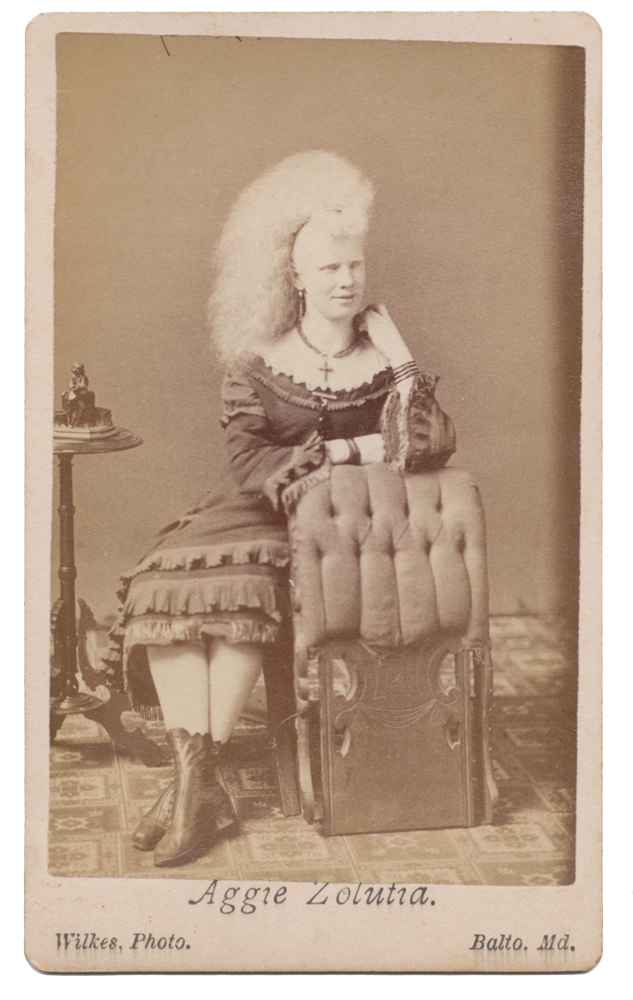 CDV OF AGGIE ZOLUTIA, A “CIRCASSIAN LADY” — Horse Soldier