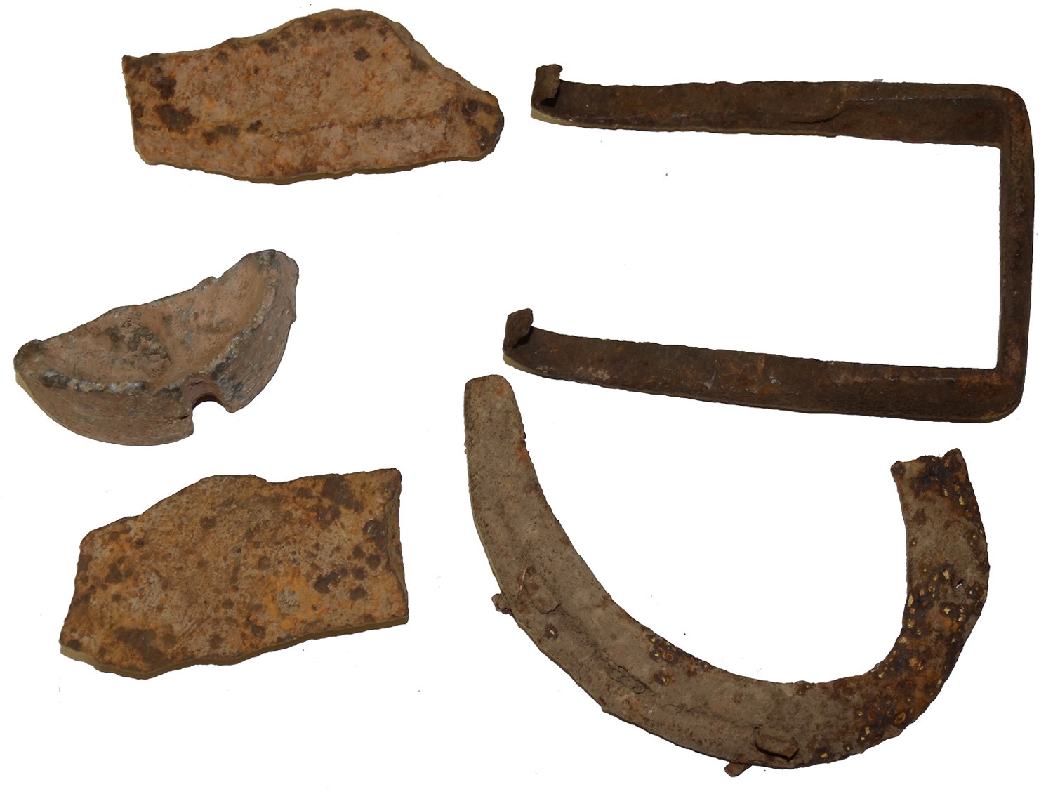 GROUP OF RELICS RECOVERED FROM CULP’S HILL, GETTYSBURG — Horse Soldier