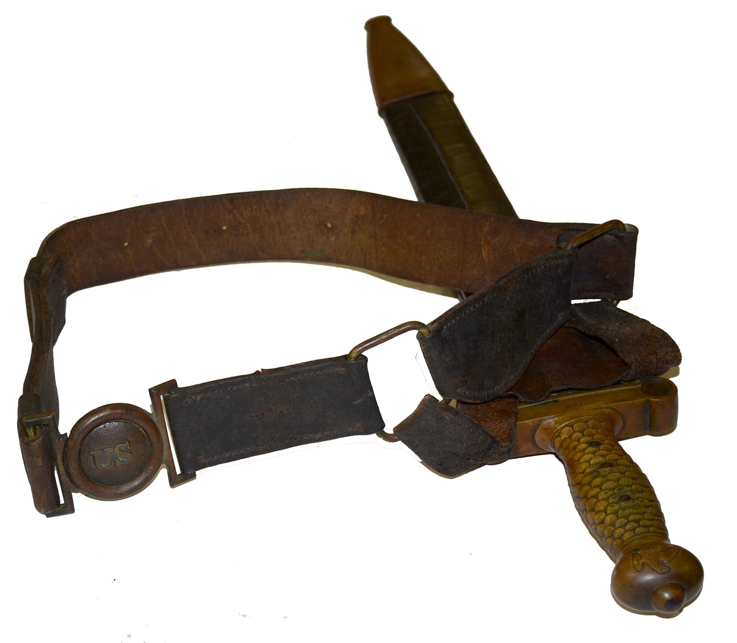 AMES MODEL 1832 SHORT SWORD WITH SCABBARD AND BELT — Horse Soldier