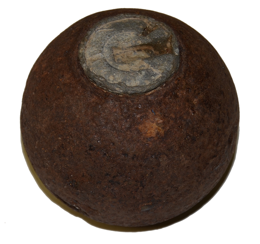 RELIC 6-PDR SPHERICAL SHELL WITH BORMANN FUSE — Horse Soldier