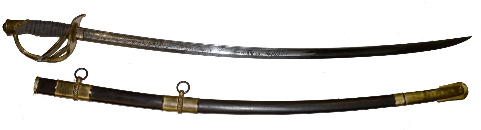 MODEL 1860 CAVALRY OFFICER’S SABRE BY AMES, PRESENTED TO CAPT. JAMES ...