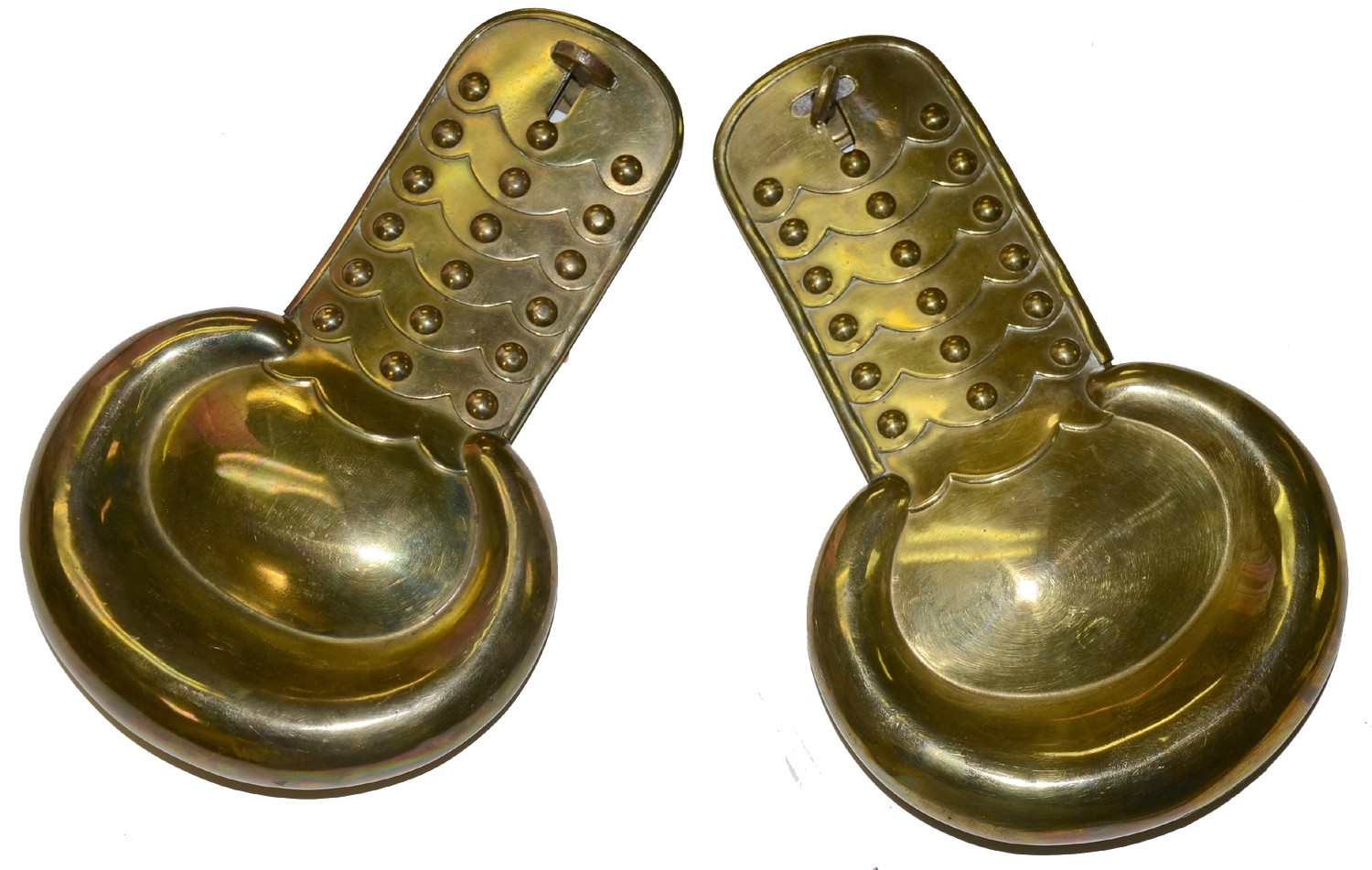 PAIR OF CIVIL WAR BRASS NCO STAFF SHOULDER SCALES — Horse Soldier