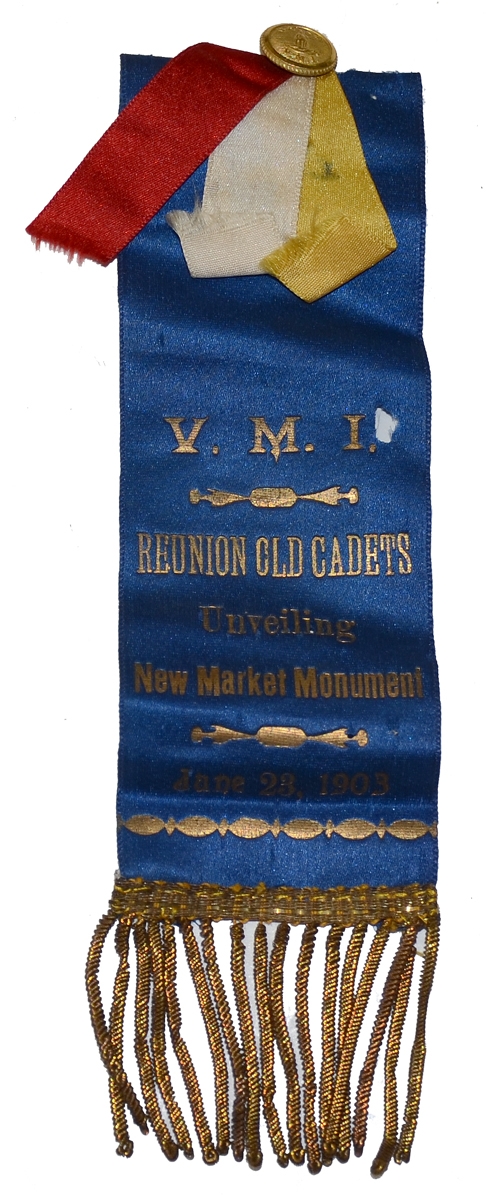 V.M.I. REUNION AND MONUMENT UNVEILING RIBBON — Horse Soldier
