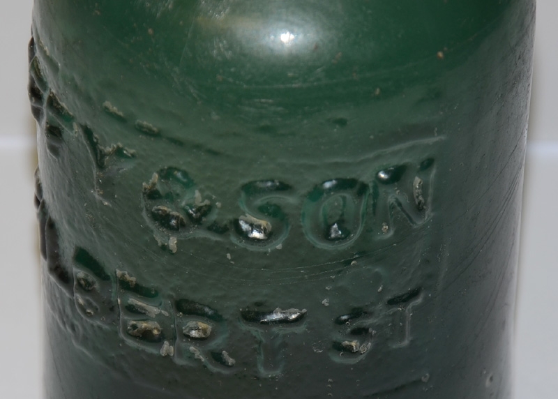 TEAL SQUAT BOTTLE – E. DUFFY & SON, PHILADELPHIA — Horse Soldier