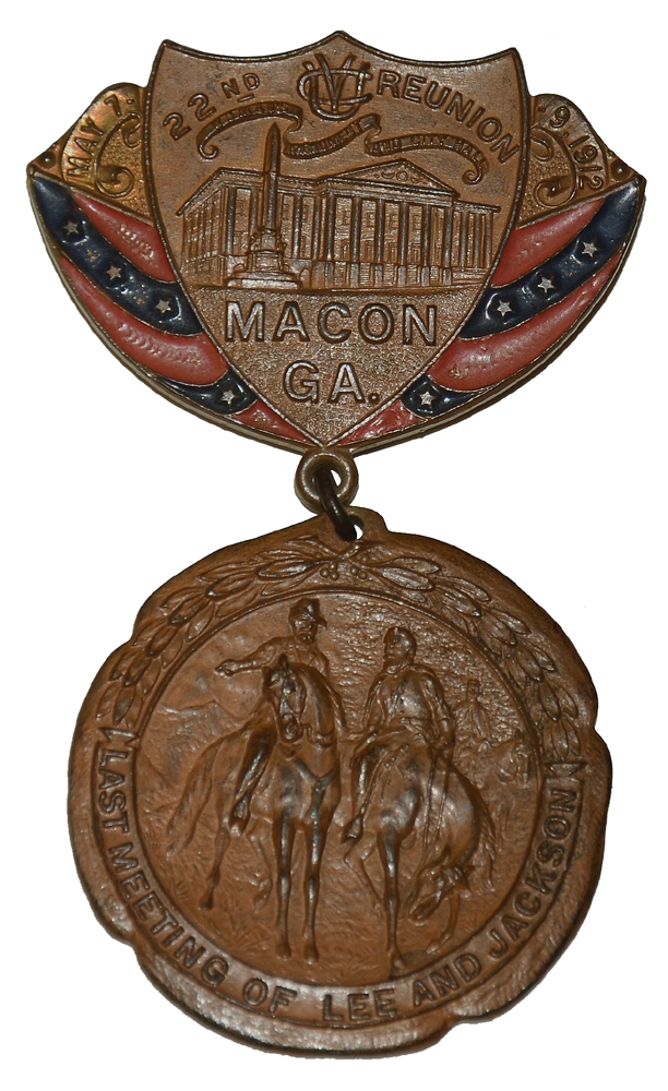 U.C.V. BADGE - MACON, GEORGIA, 1912 — Horse Soldier