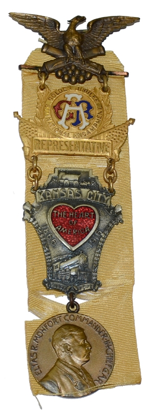 50TH NATIONAL ENCAMPMENT GAR BADGE — Horse Soldier