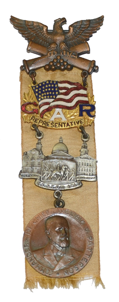 51ST NATIONAL ENCAMPMENT GAR BADGE 1917 — Horse Soldier