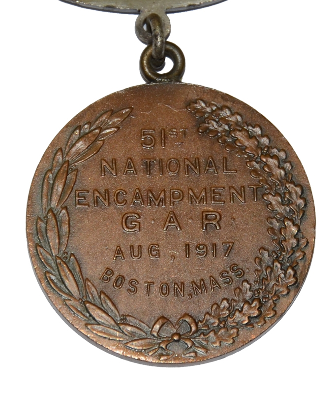 51ST NATIONAL ENCAMPMENT GAR BADGE 1917 — Horse Soldier