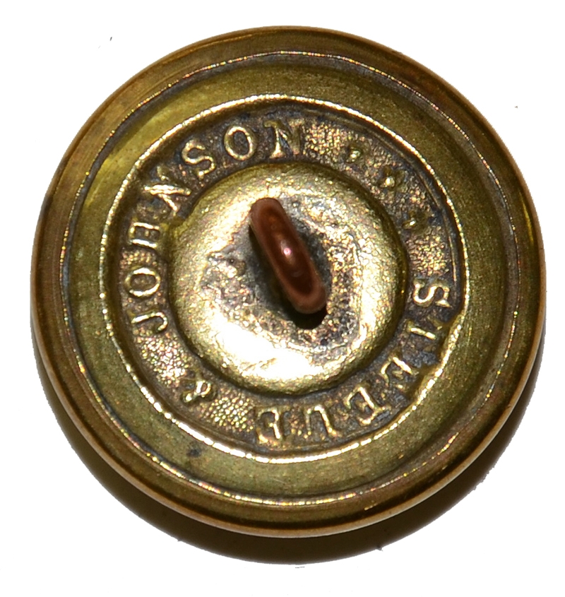 NEW YORK STATE SEAL COAT SIZE STAFF BUTTON, NY30 — Horse Soldier