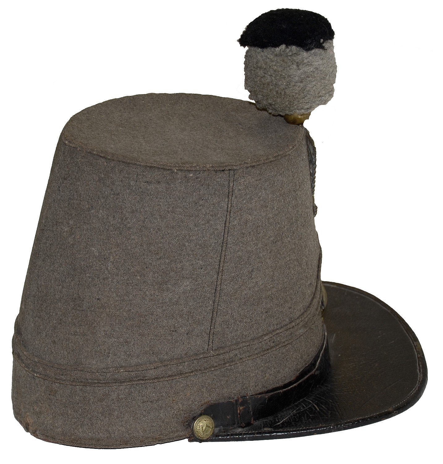 IDENTIFIED 1851 PATTERN MASSACHUSETTS MILITIA SHAKO AND CASE — Horse ...