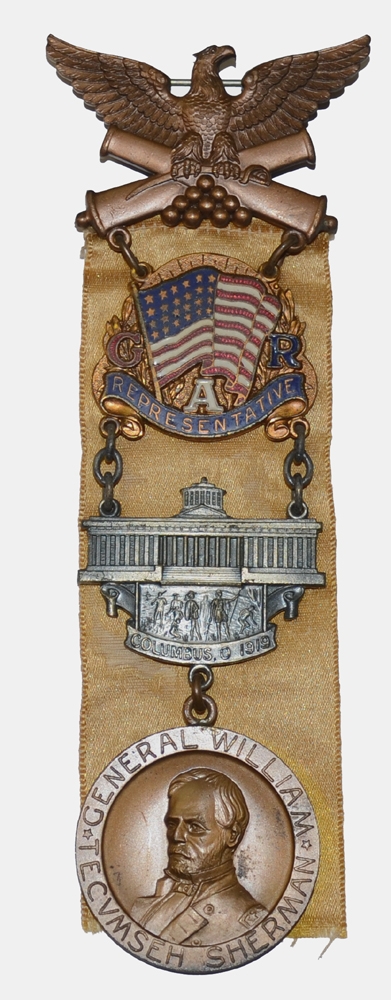 53RD NATIONAL ENCAMPMENT GAR BADGE 1919 — Horse Soldier