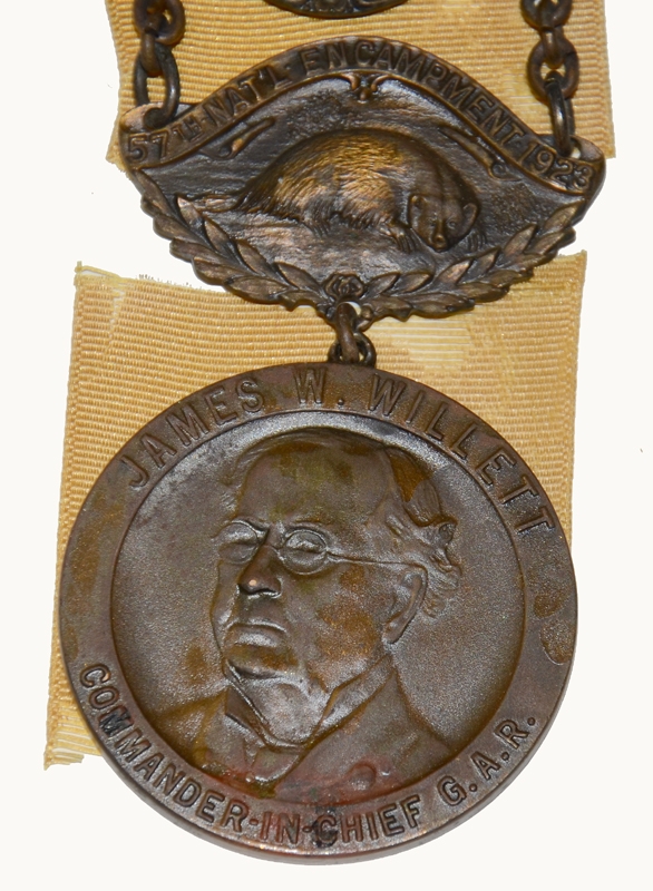 57TH NATIONAL ENCAMPMENT GAR BADGE 1923 — Horse Soldier