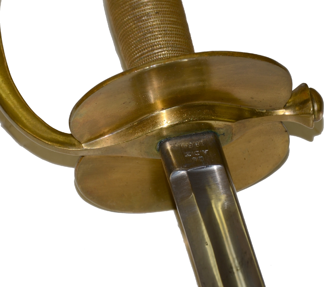 AMES MODEL 1840 NCO SWORD AND SCABBARD DATED 1864 — Horse Soldier