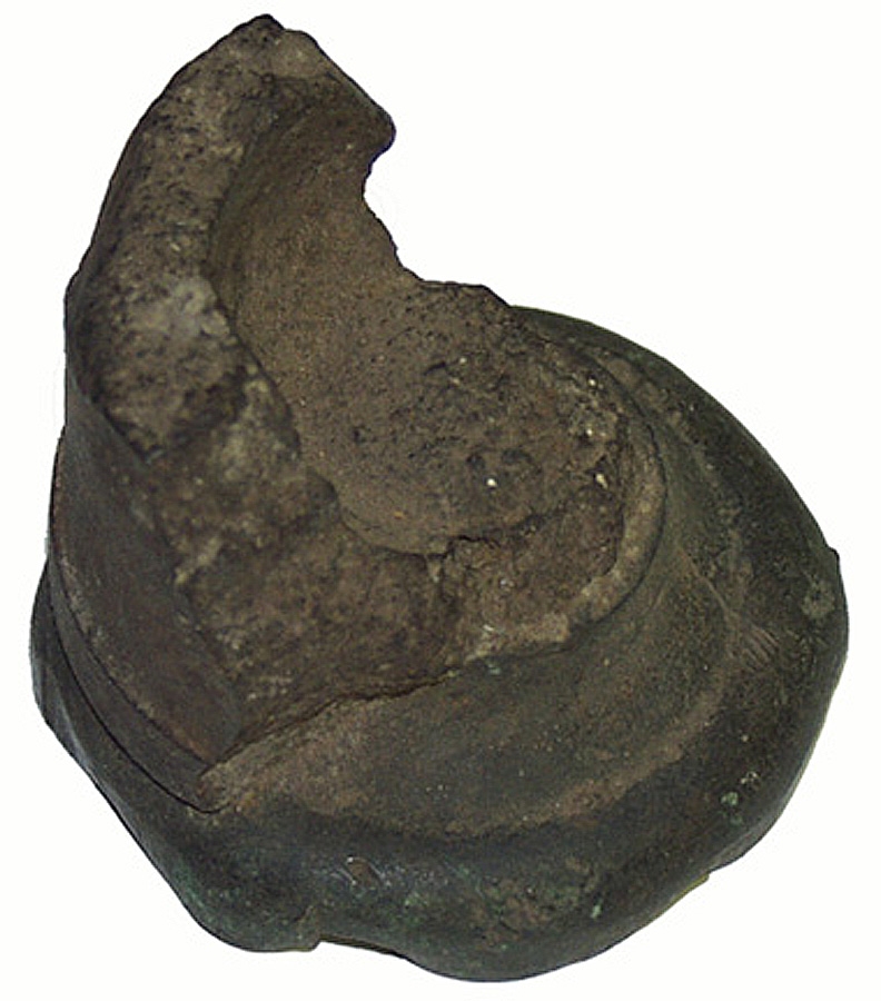 COPPER SABOT AND BASE FRAGMENT OF A C.S. 3” READ SHELL RECOVERED FROM ...
