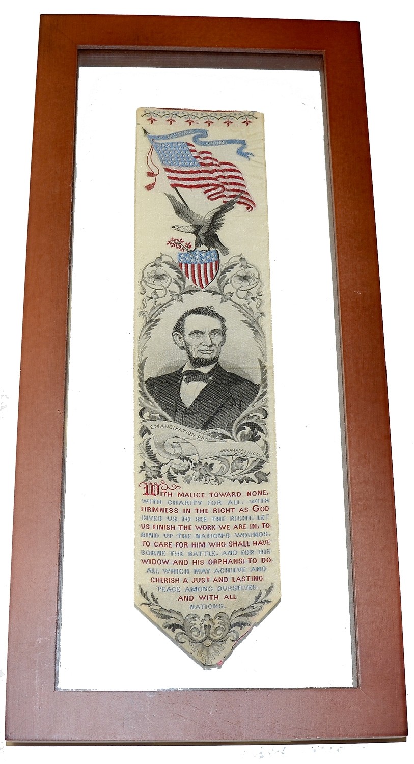 STEVENSGRAPH BOOKMARK OF ABRAHAM LINCOLN — Horse Soldier