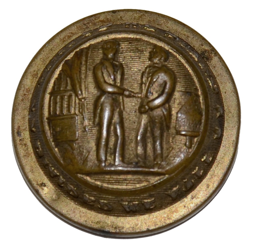 KENTUCKY STATE SEAL COAT BUTTON, STAFF — Horse Soldier
