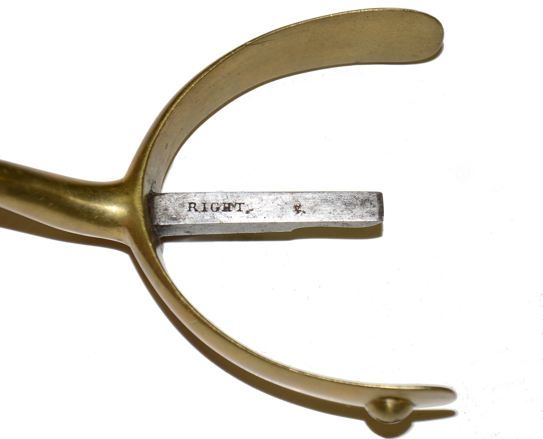 PAIR OF BRASS BOX SPURS — Horse Soldier