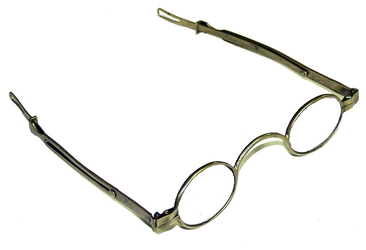 LATE 18TH CENTURY "BEN FRANKLIN" STYLE EYEGLASSES W/19TH CENTURY CASE ...