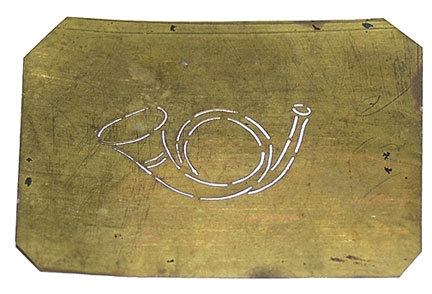 BRASS INFANTRY BUGLE STENCIL — Horse Soldier