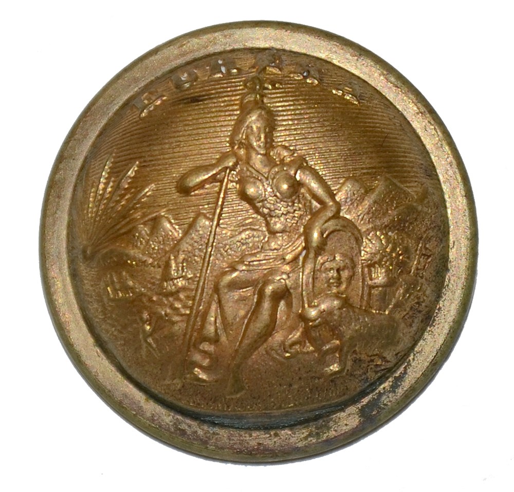 CALIFORNIA STATE SEAL STAFF COAT BUTTON, CF1A — Horse Soldier