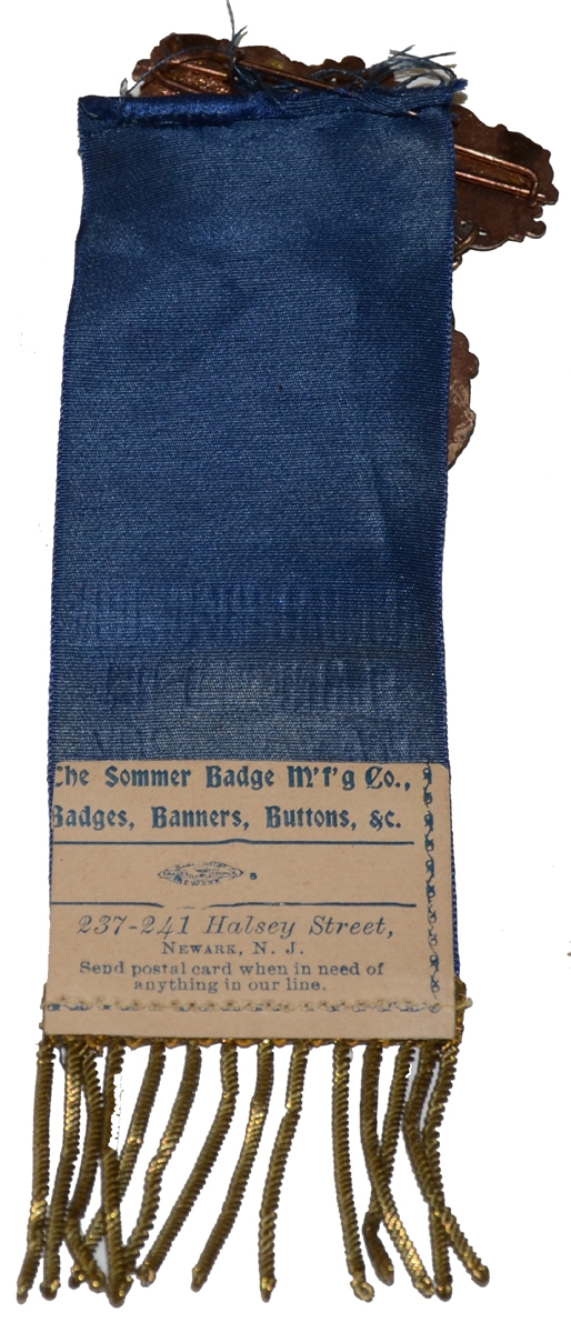 11th NEW JERSEY REUNION RIBBON SHOWING CAPT. HAND, WOUNDED AT ...