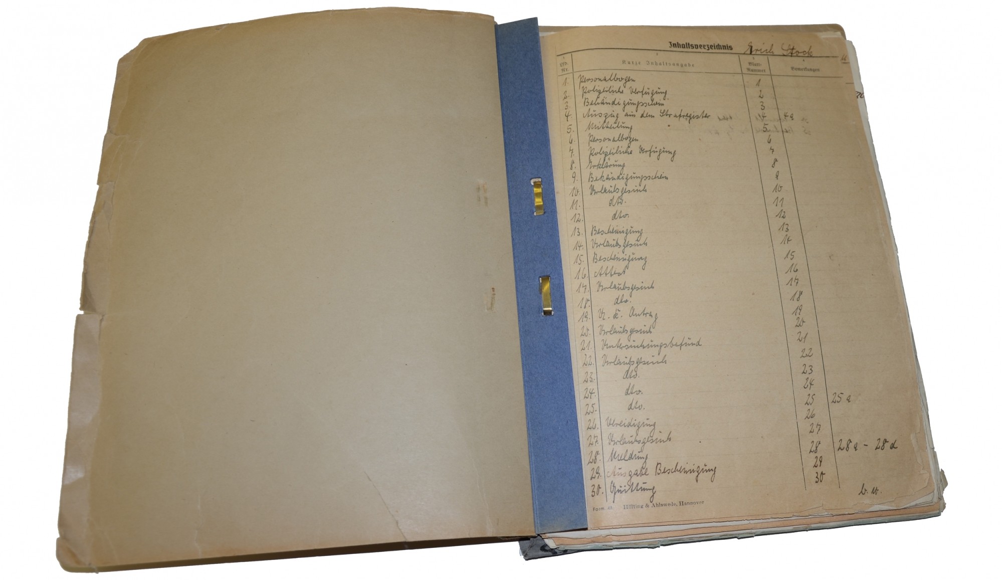 WORLD WAR TWO GERMAN POLICE FILE — Horse Soldier