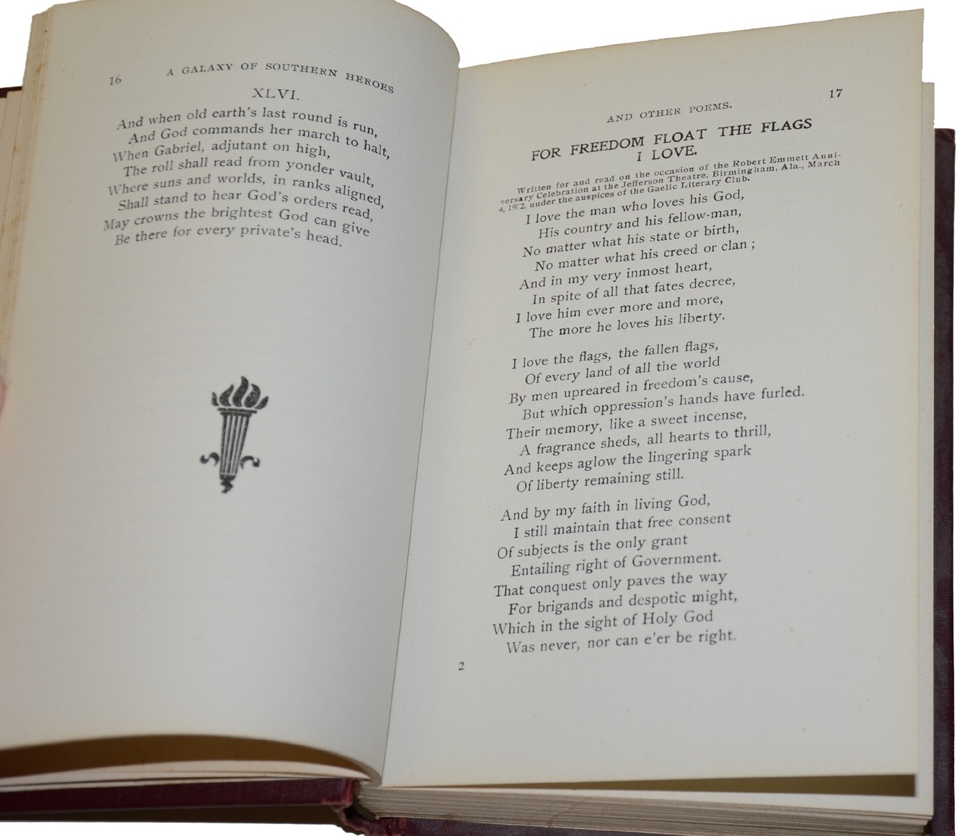 1905 COPY OF SOUTHERN POEMS SIGNED BY AUTHOR AND CONFEDERATE VETERAN ...