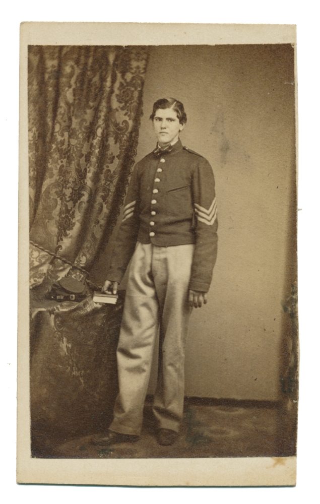 FULL STANDING CDV OF SGT. OAKLEY W. CARPENTER, 52ND NEW YORK — Horse ...