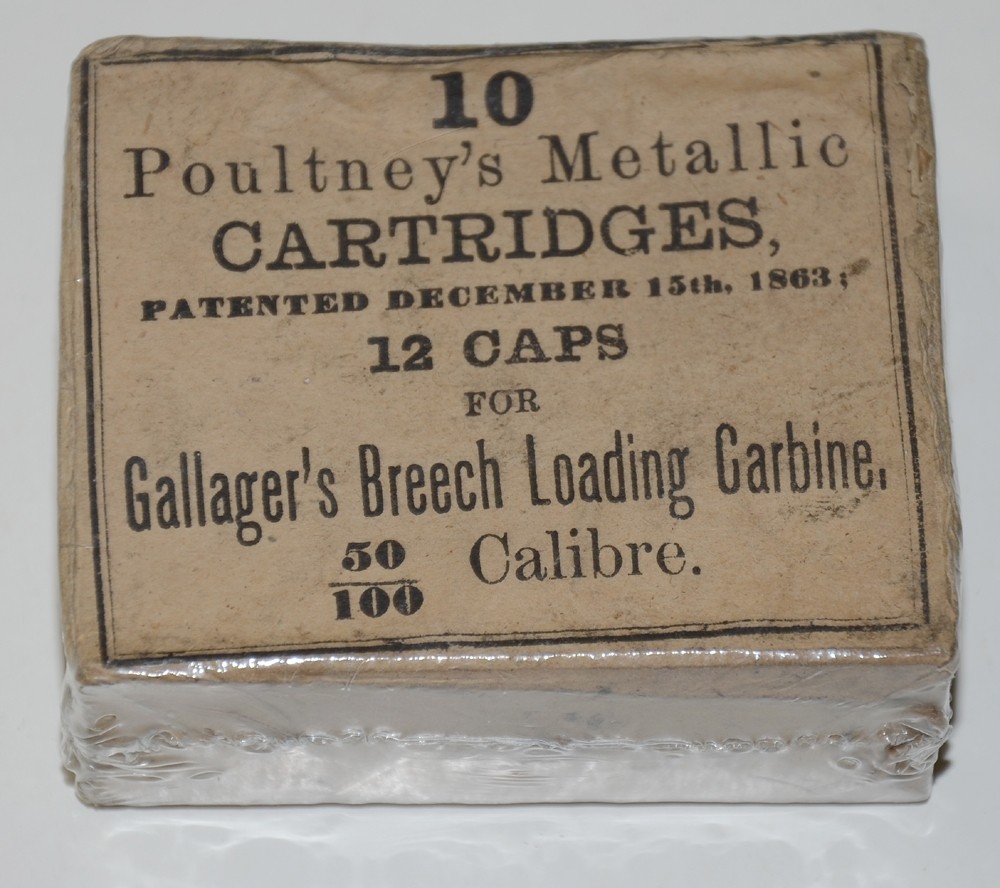 FULL PACK OF .50 CALIBER GALLAGER CARTRIDGES – POULTNEY PATENT — Horse ...