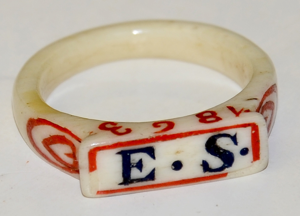 CARVED BONE RING — Horse Soldier