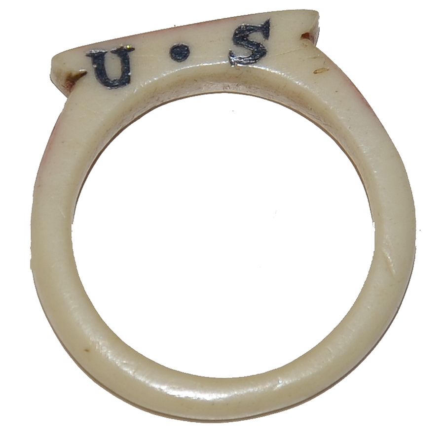 CARVED BONE RING — Horse Soldier