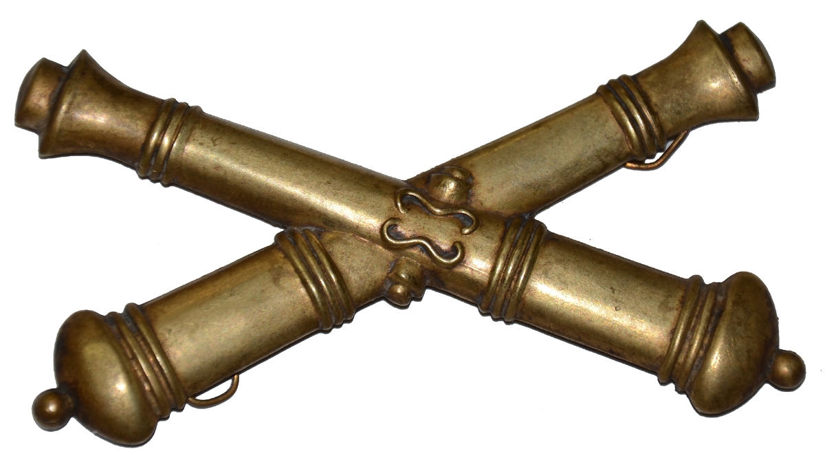 US CIVIL WAR ARTILLERY ENLISTED MAN’S CAP INSIGNIA — Horse Soldier