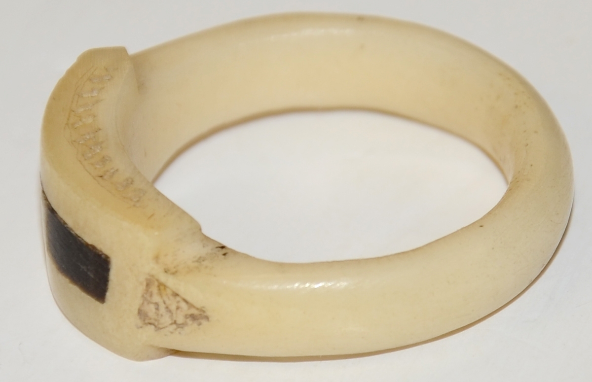 CARVED BONE RING — Horse Soldier
