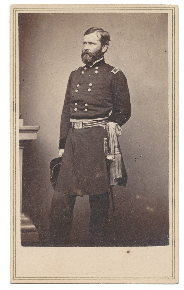 STANDING CDV OF MAJOR GENERAL WILLIAM B. FRANKLIN — Horse Soldier