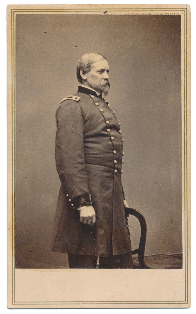 STANDING CDV OF MAJOR GENERAL WILLIAM B. FRANKLIN — Horse Soldier