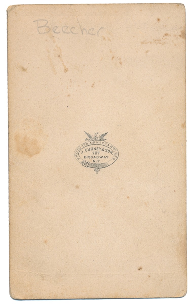 CDV OF REVEREND HENRY WARD BEECHER — Horse Soldier